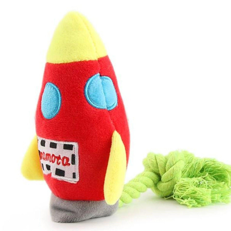 Squeaky Rocket Plush Dog Toy - For Dog Lovers